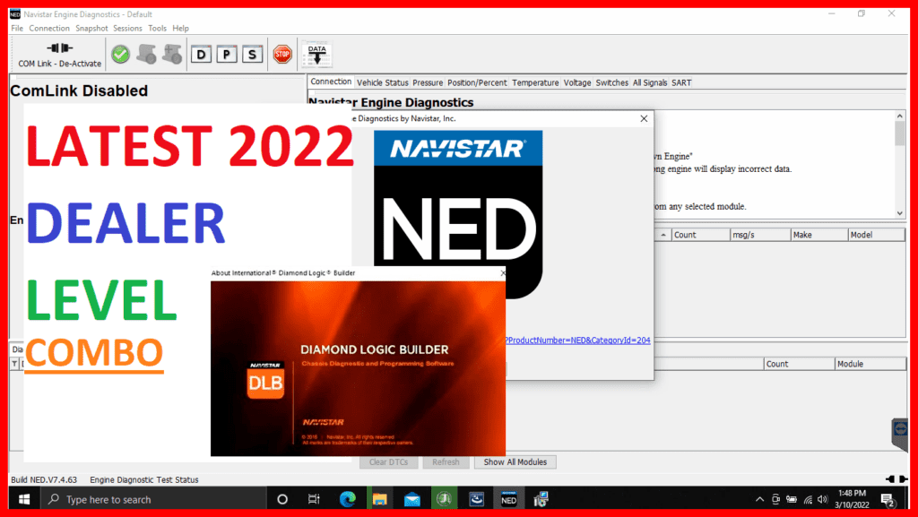 Navistar Engine Diagnostics 2022.3 COMBO NED+ DLB